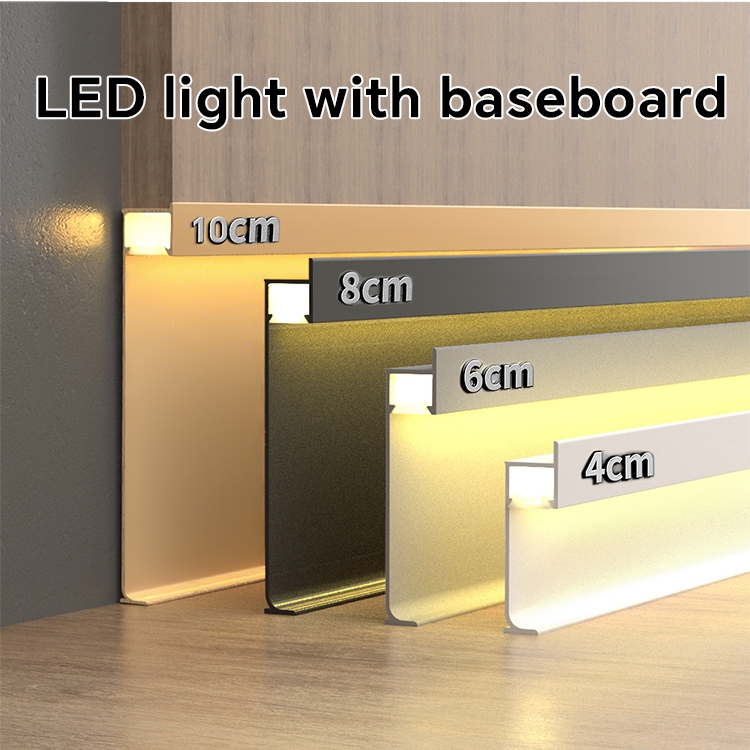 Aluminum Skirting Board with LED Wall Flooring Aluminum LED Baseboard ...
