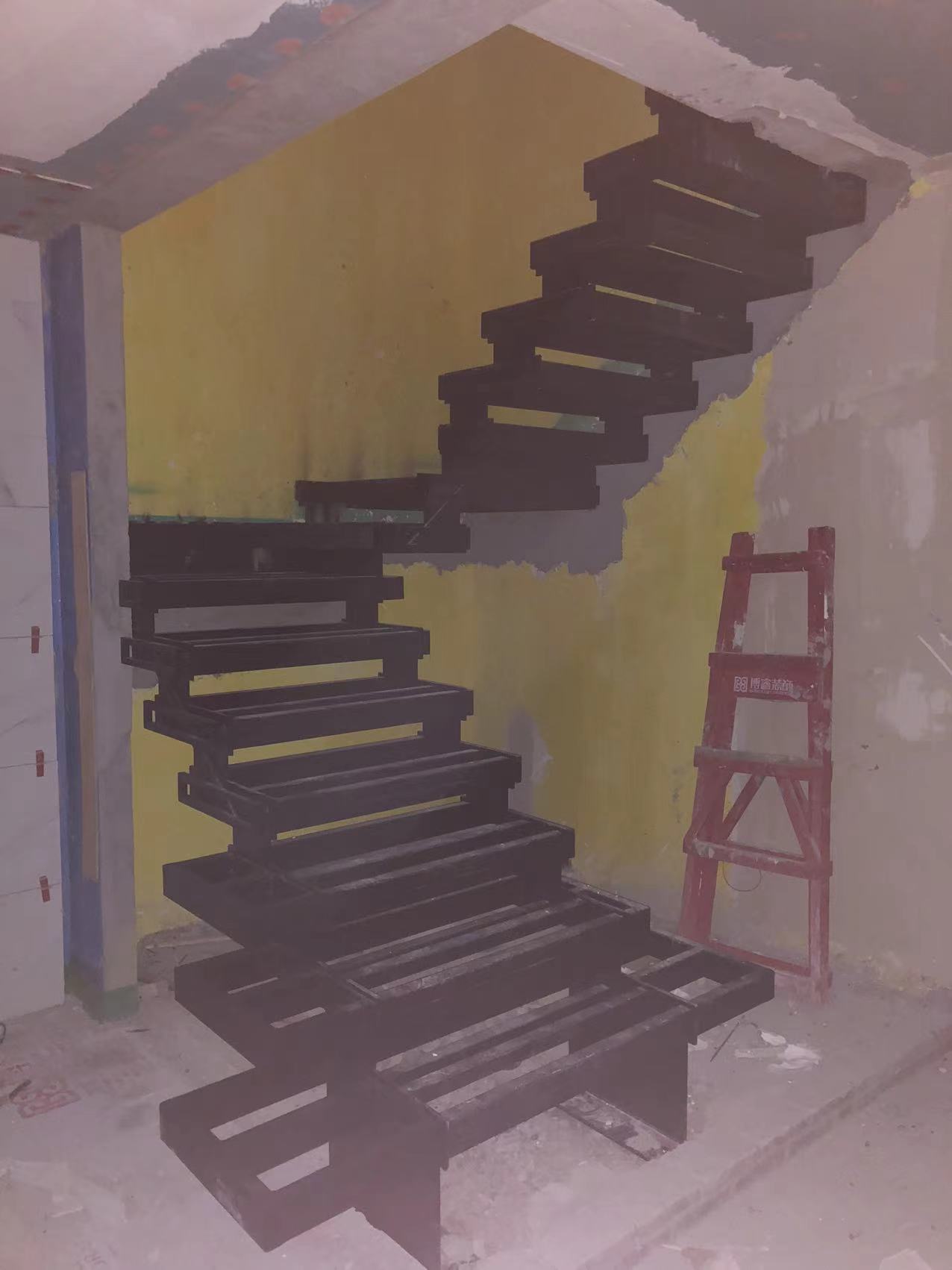 New Style Customize Marble Staircase in Steel Structure