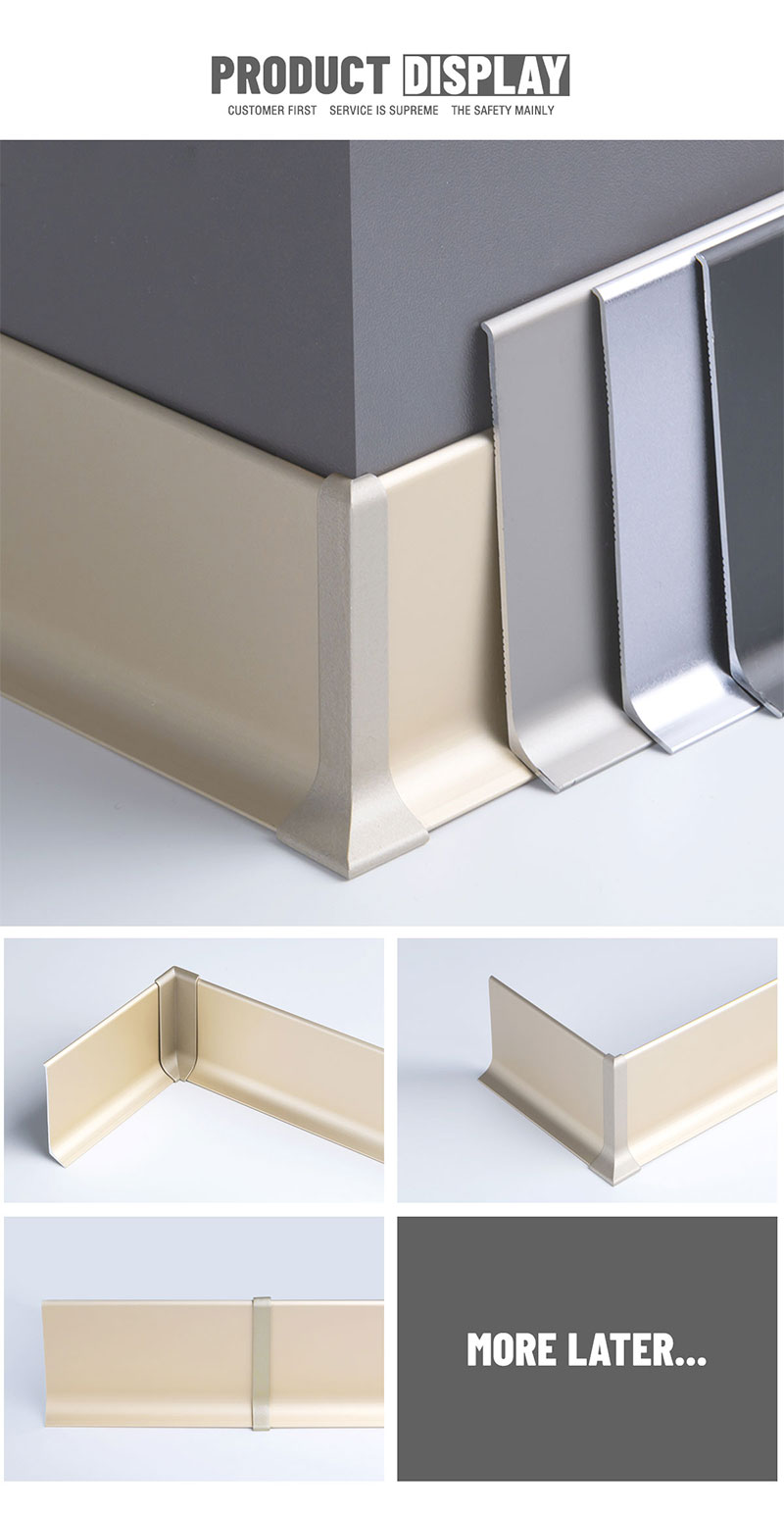 Aluminium Baseboard Customized Office Building 6 Inch Aluminum Curved ...